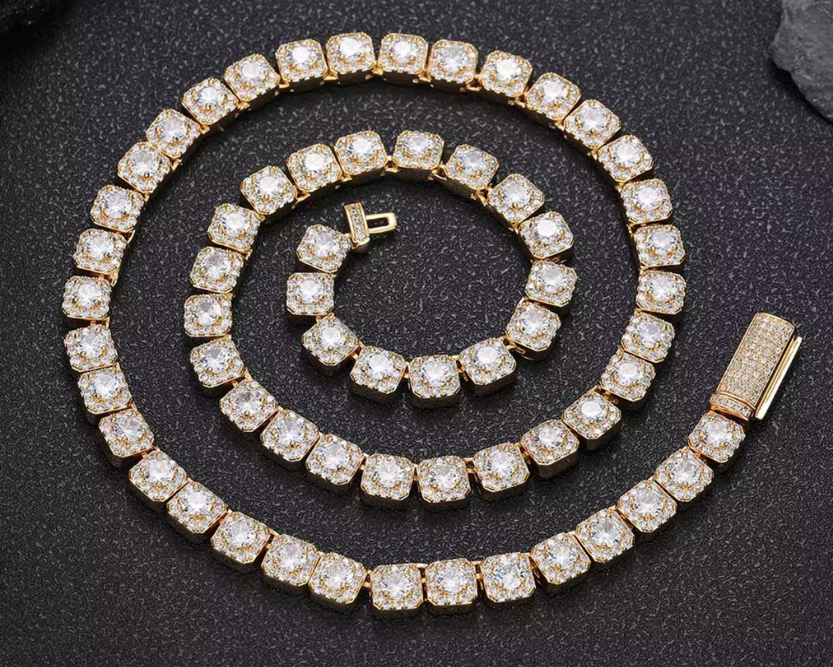AVchainz Cluster Tennis Chain – 7mm – AV Chainz